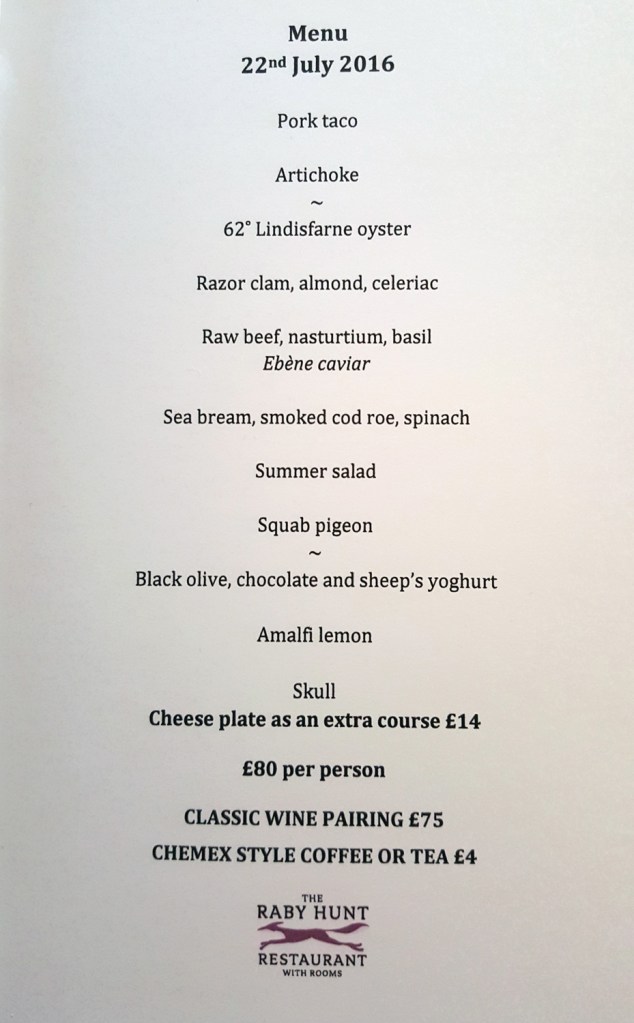 The Raby Hunt – Golf pro to wonderful Chef – Cumbriafoodie